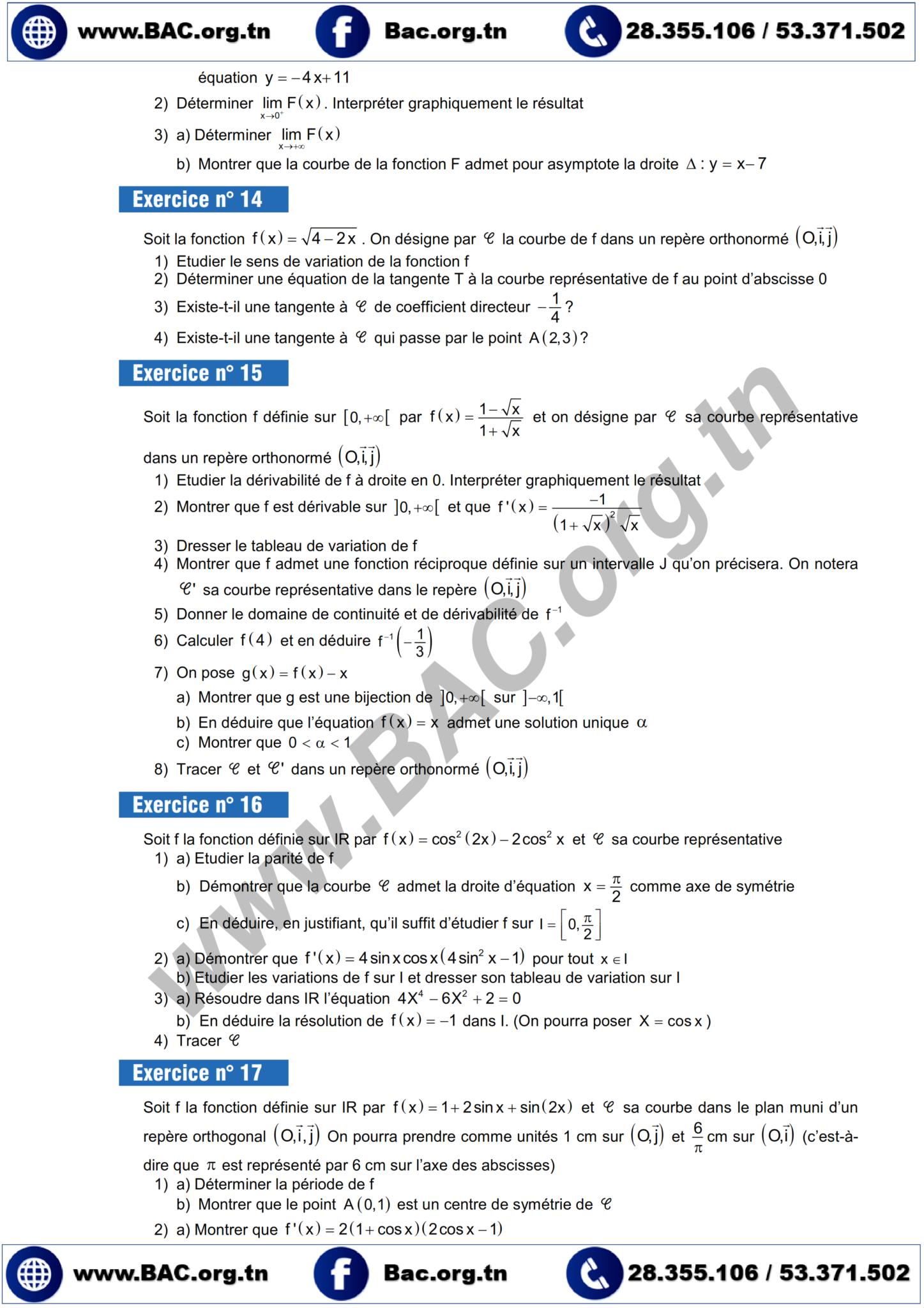 Serie Math Bac Science Avec Correction – ZRYT